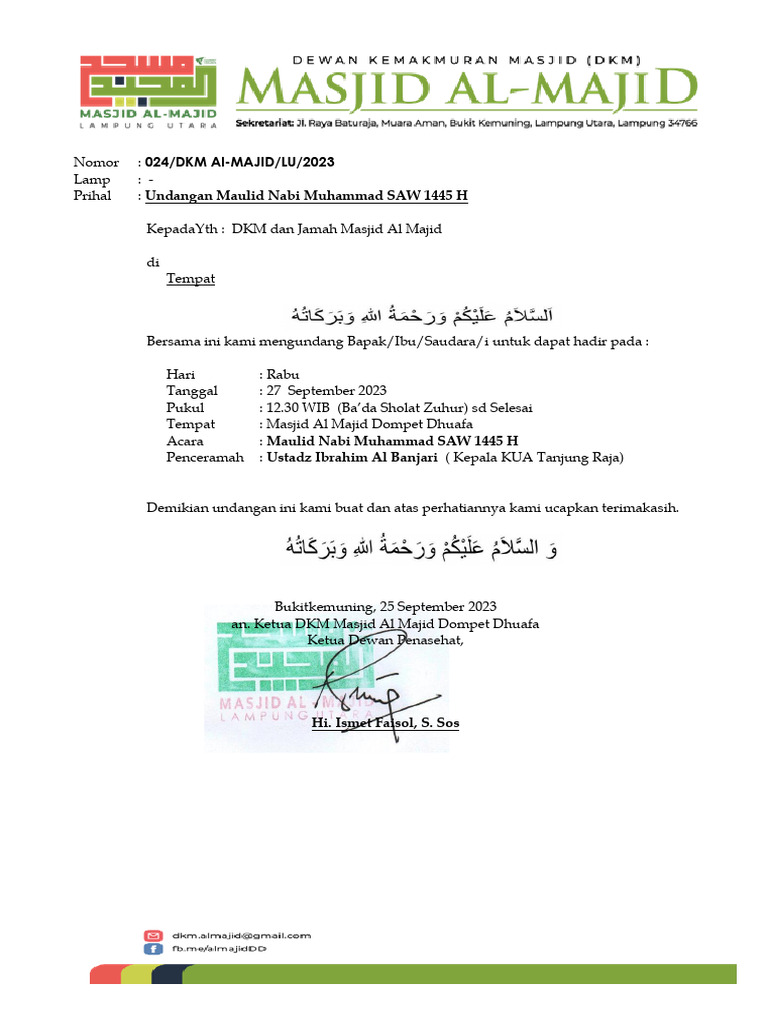Undangan Maulid Nabi 2 | PDF