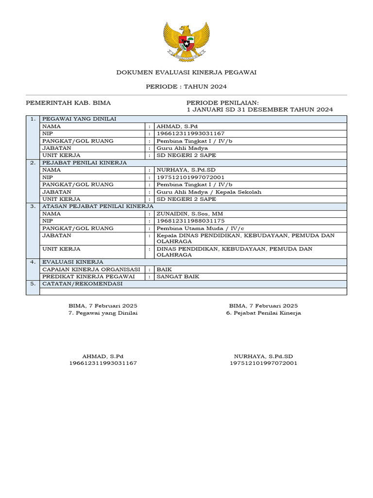 DOKUMEN SKP PAK AHMAD | PDF