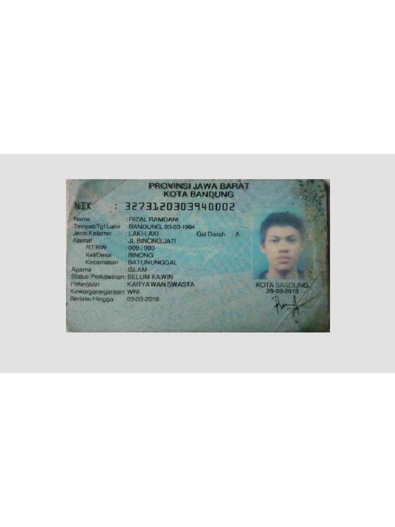 KTP Rizal | PDF