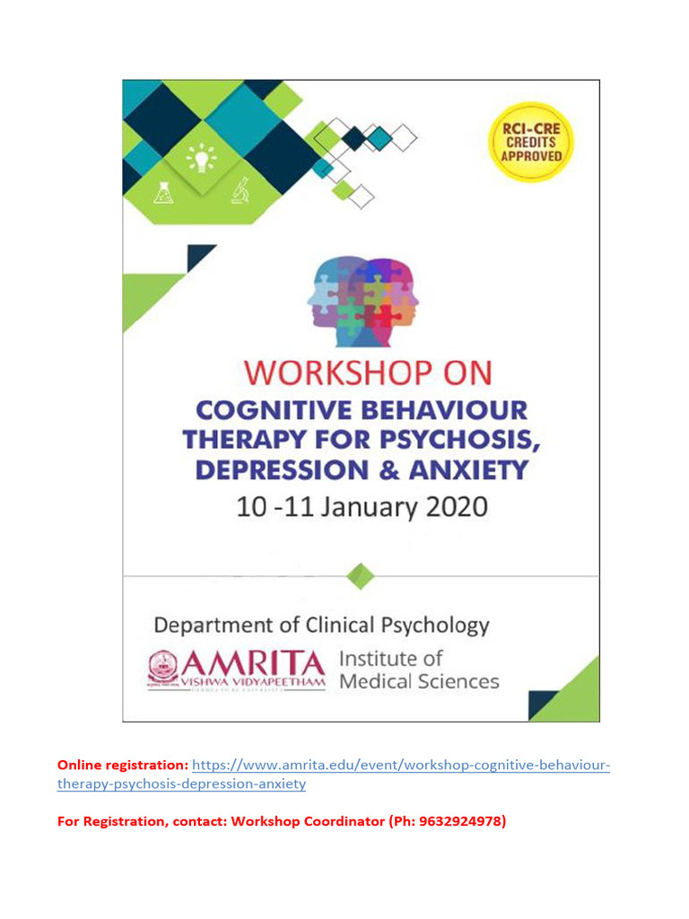 CBT Workshop Programschedule | PDF