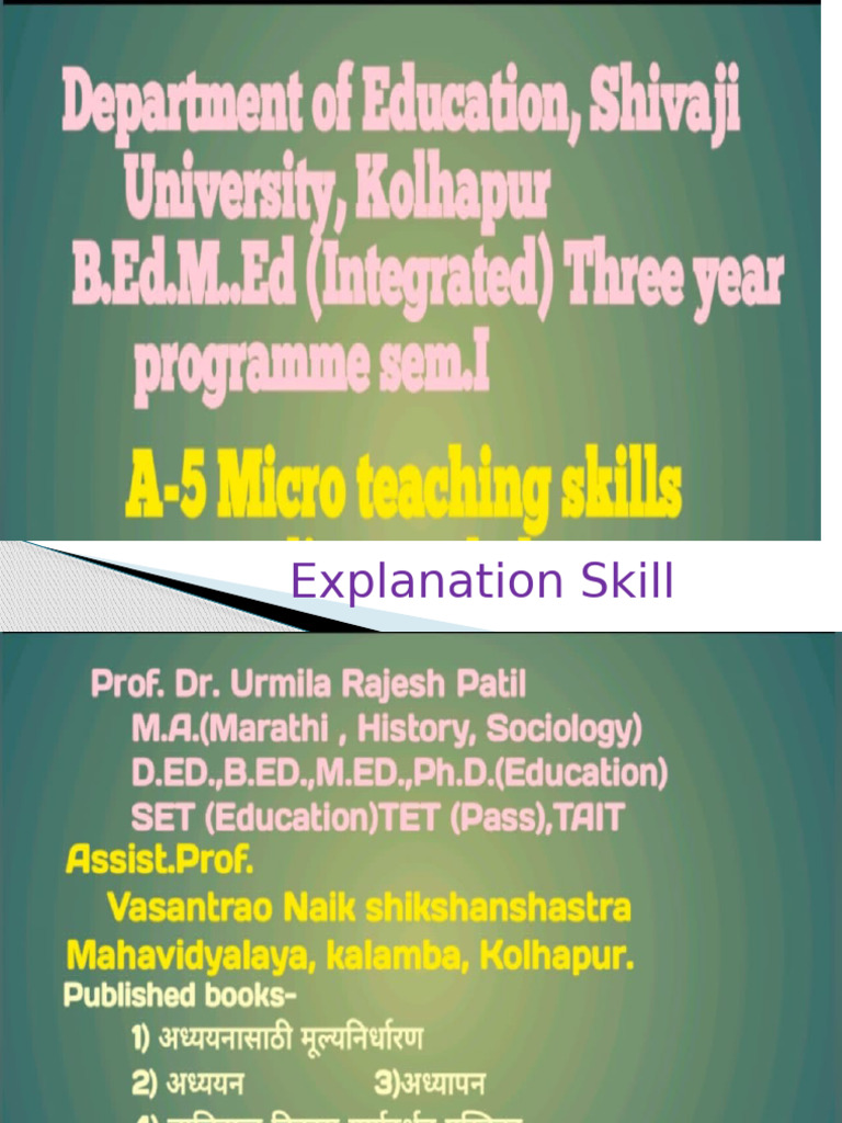 Explanation Skill - Urp | PDF