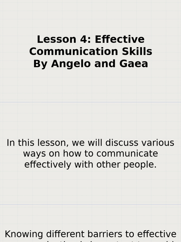 Mastering Effective Communication Skills | PDF | Communication ...