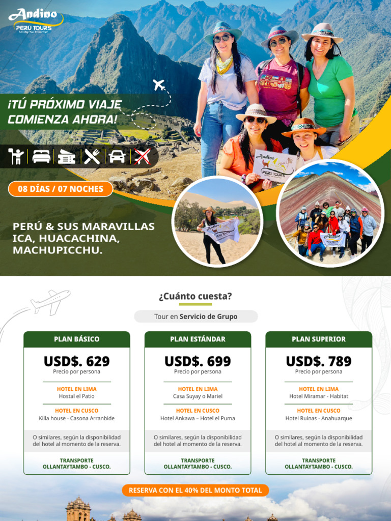 Peru Magico & sus Maravillas en 8D 7N con Andino Peru Tours | PDF ...