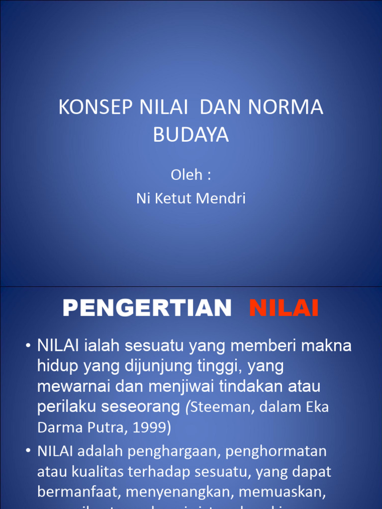 Nilai dan Norma dalam Budaya Sosial | PDF
