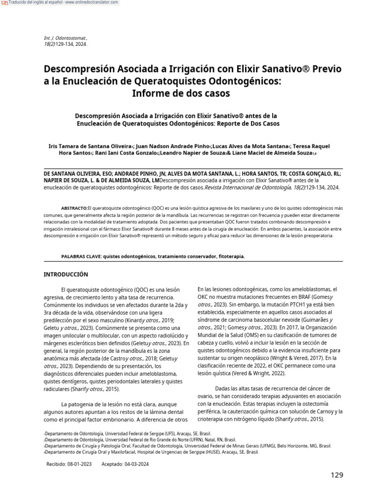 Uso de Elixir Sanativo - En.es | PDF | Terapia | Odontología