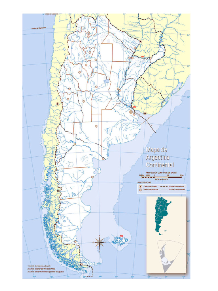 Mapa Político de Argentina | PDF