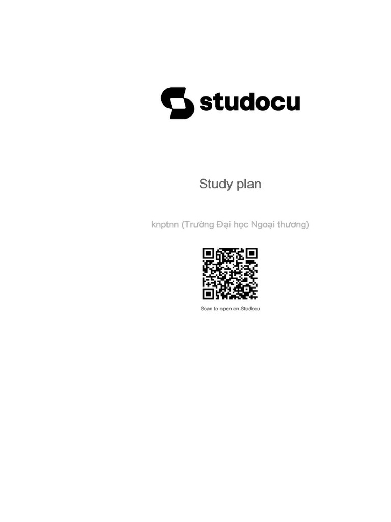 Studyplan | PDF