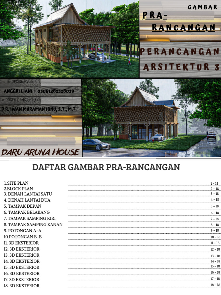 Desain Rumah 2 Lantai Daru Aruna | PDF