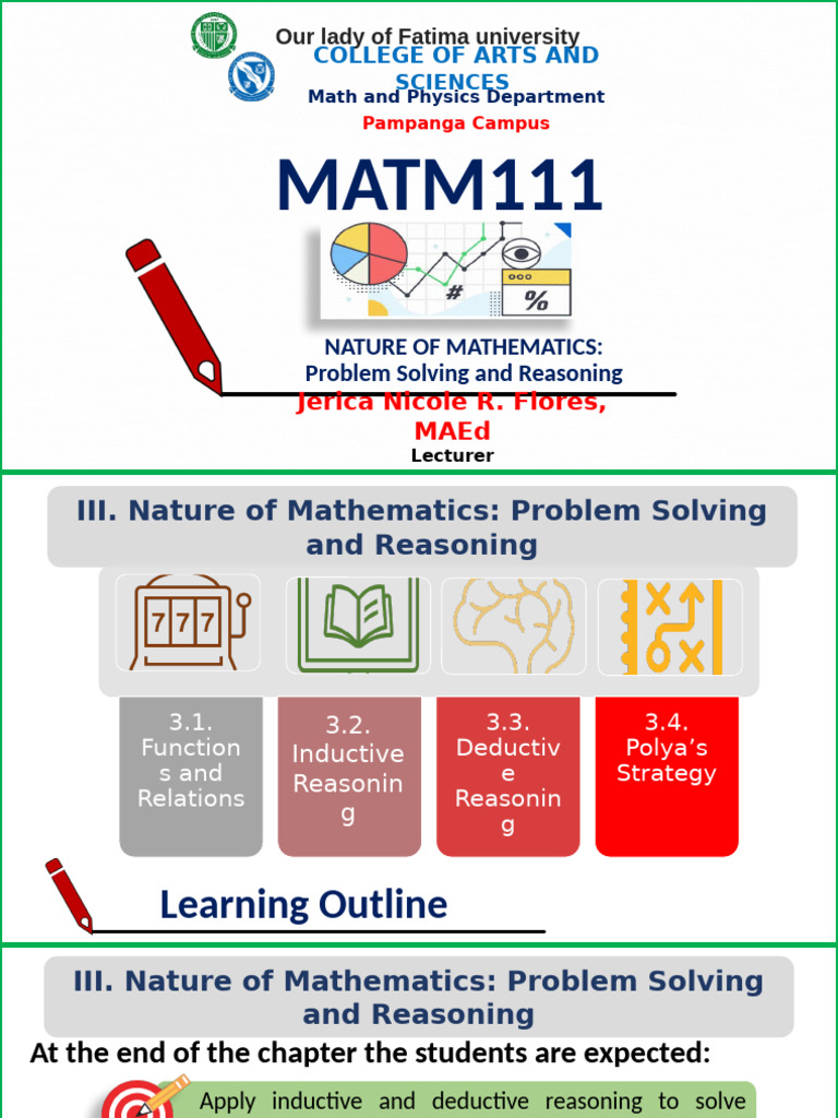 Nature of Mathematics: Problem Solving | PDF | Argument | Reason