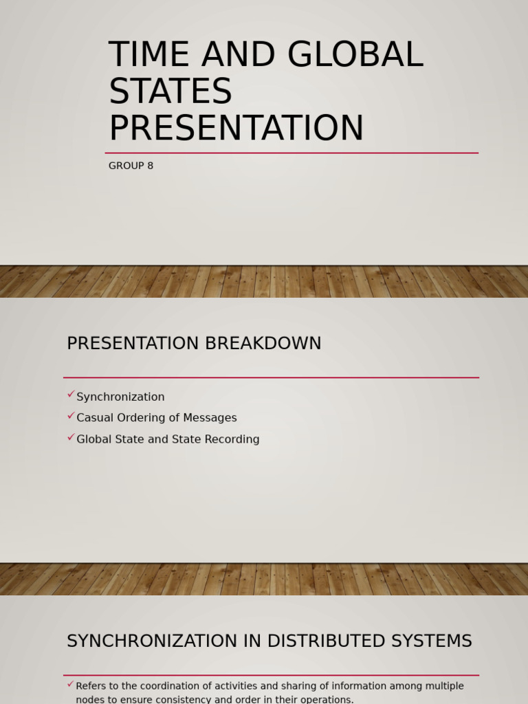 Time and Global States Presentation | PDF | Clock | Distributed Computing