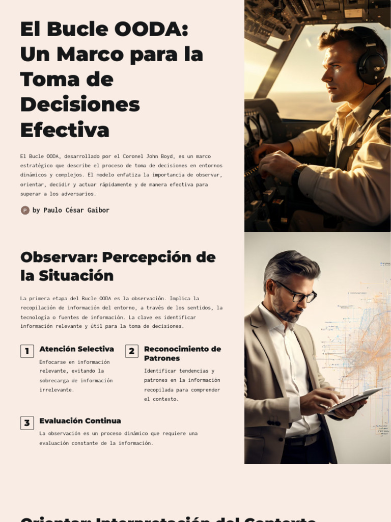 El Bucle OODA Un Marco para La Toma de Decisiones Efectiva | PDF | Toma de decisiones ...