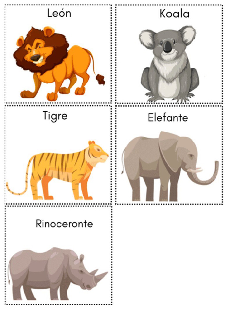 10 animales salvajes | PDF