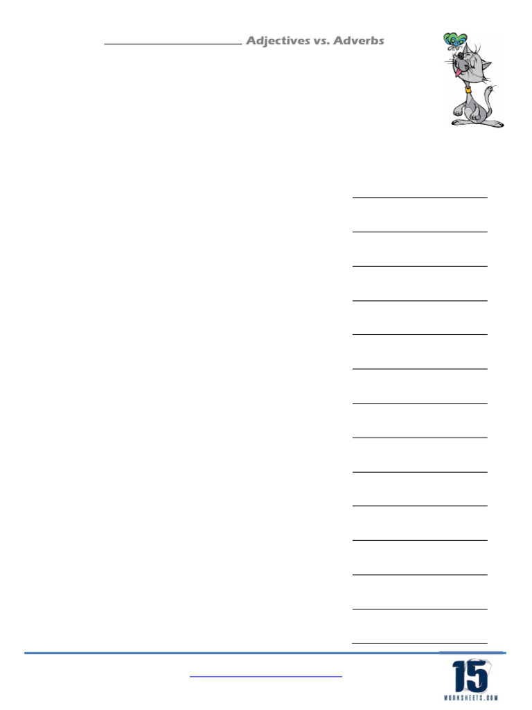 Adjective vs Adverb 1 | PDF