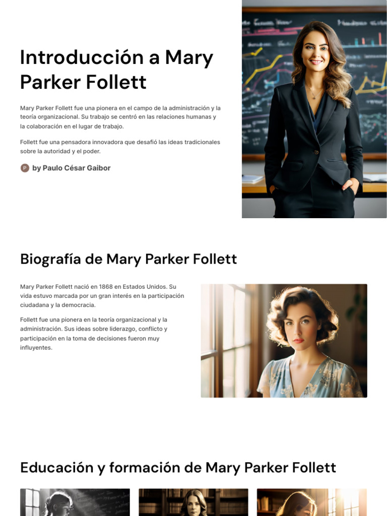 Introduccion A Mary Parker Follett | PDF | Liderazgo | Pensamiento