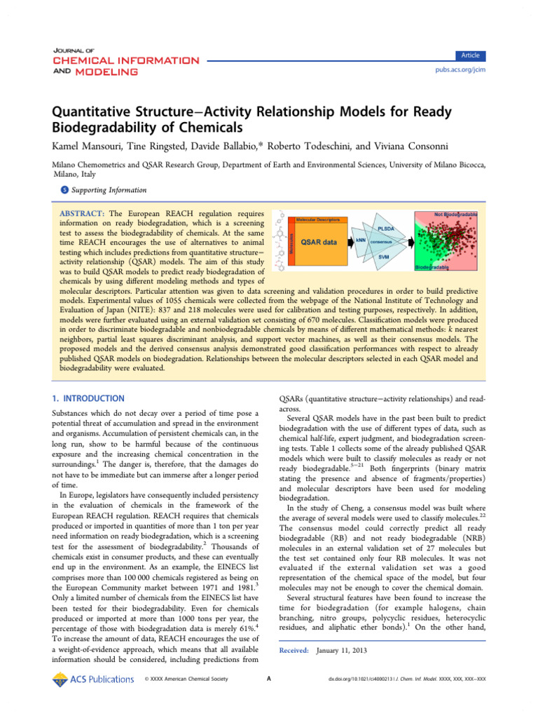 Mansouri - Quantitative Structure−Activity Relationship Models for ... Mansouri - Quantitative Structure−Activity Relationship Models for ...