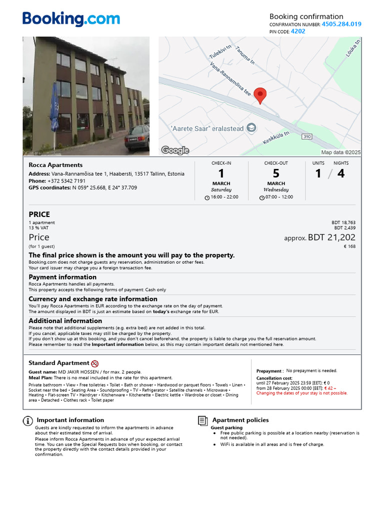 Booking.com Confirmation-01 | PDF | Exchange Rate | Payments