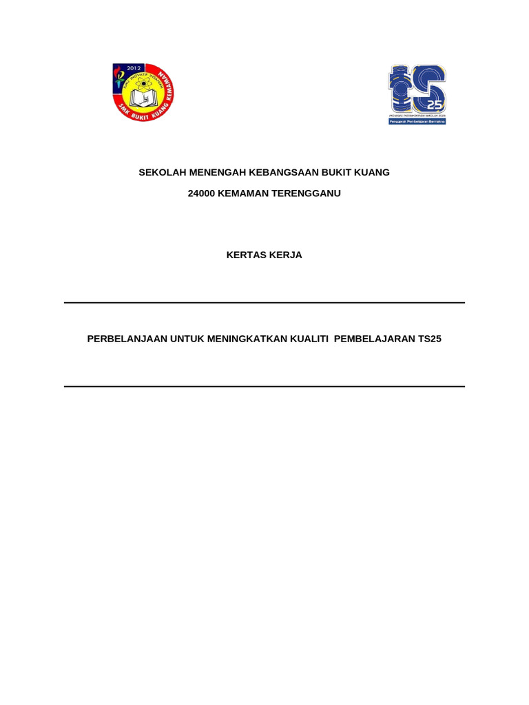 KERTAS KERJA TS25 | PDF