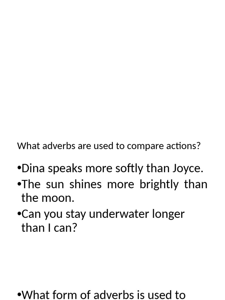 g6 Comparative Adverbs | PDF | Adverb