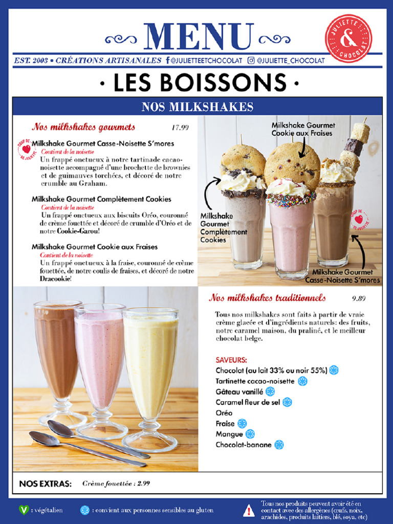 Menu Ete 2024 JT Fran | PDF