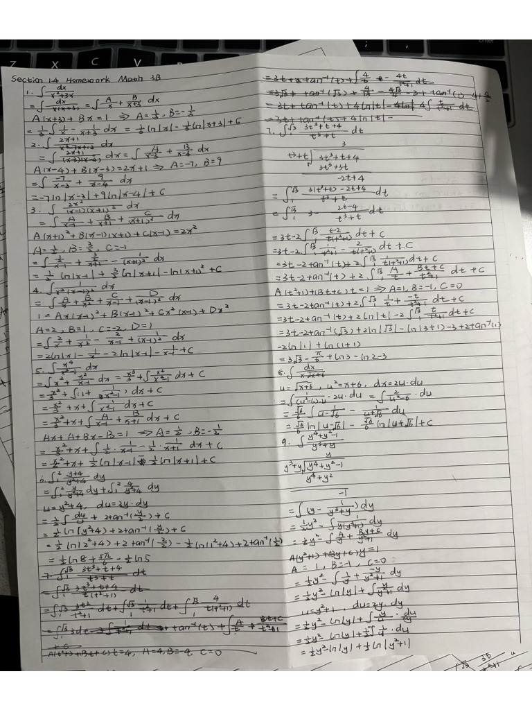 Math 3B HW 1.4 | PDF