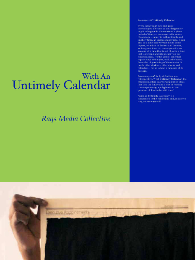 With an Untimely Calendar 2014 | PDF