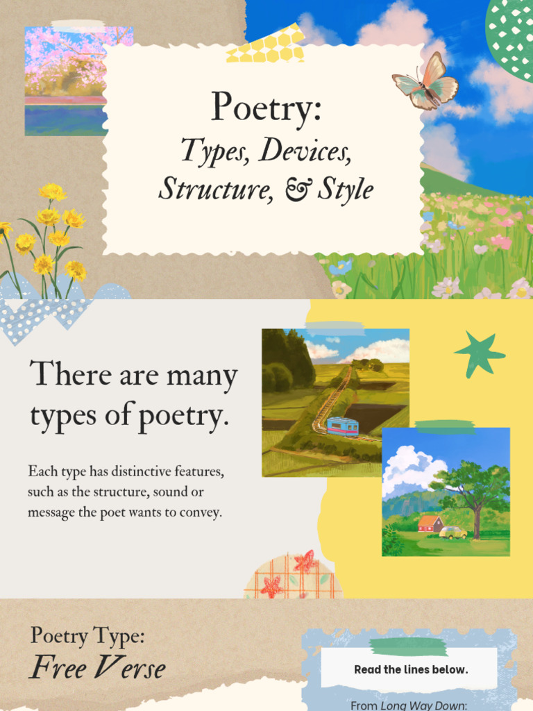 Poetry Types, Devices, Structures | PDF | Poetry | Phonaesthetics
