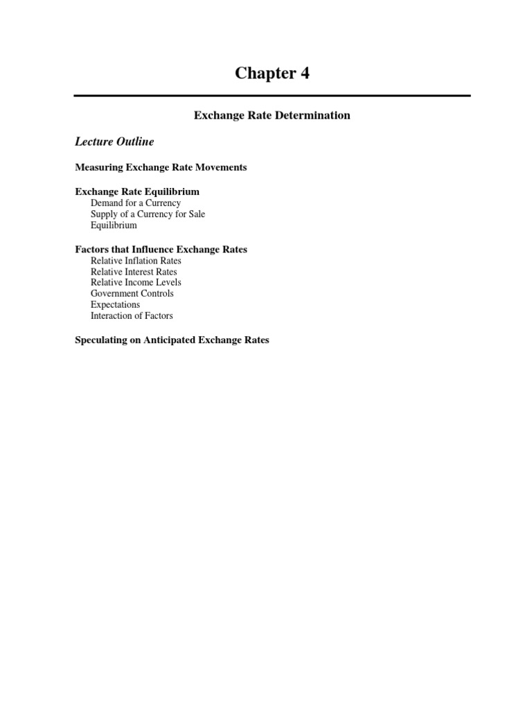Factors Influencing Exchange Rates | PDF | Finance & Money Management