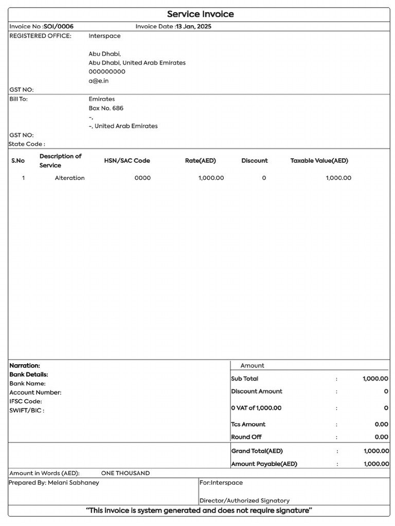 Sales Invoice Format | PDF