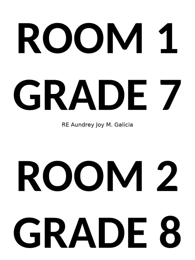 Room Numbers | PDF