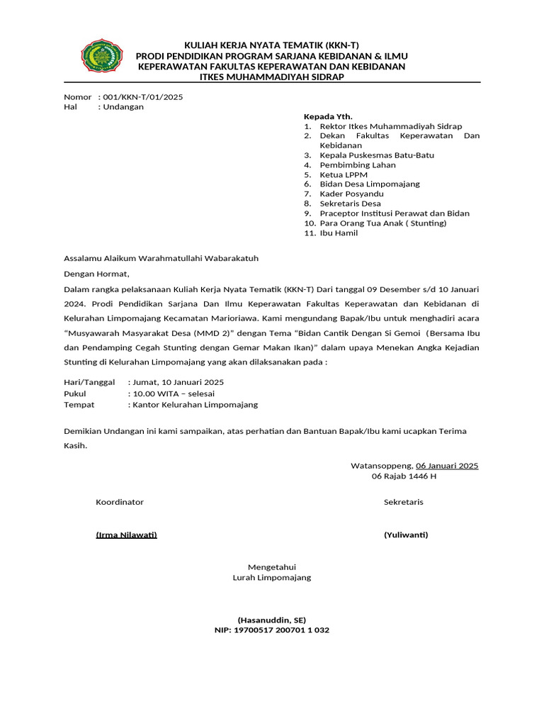 undangan KKN T | PDF