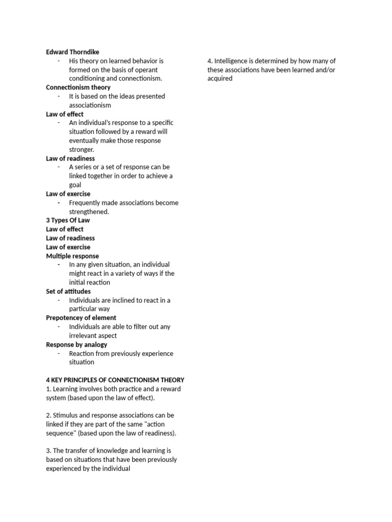 Edward Thorndike | PDF