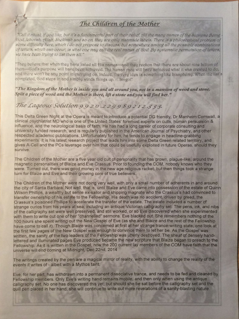 The Childrem of the Mother | PDF