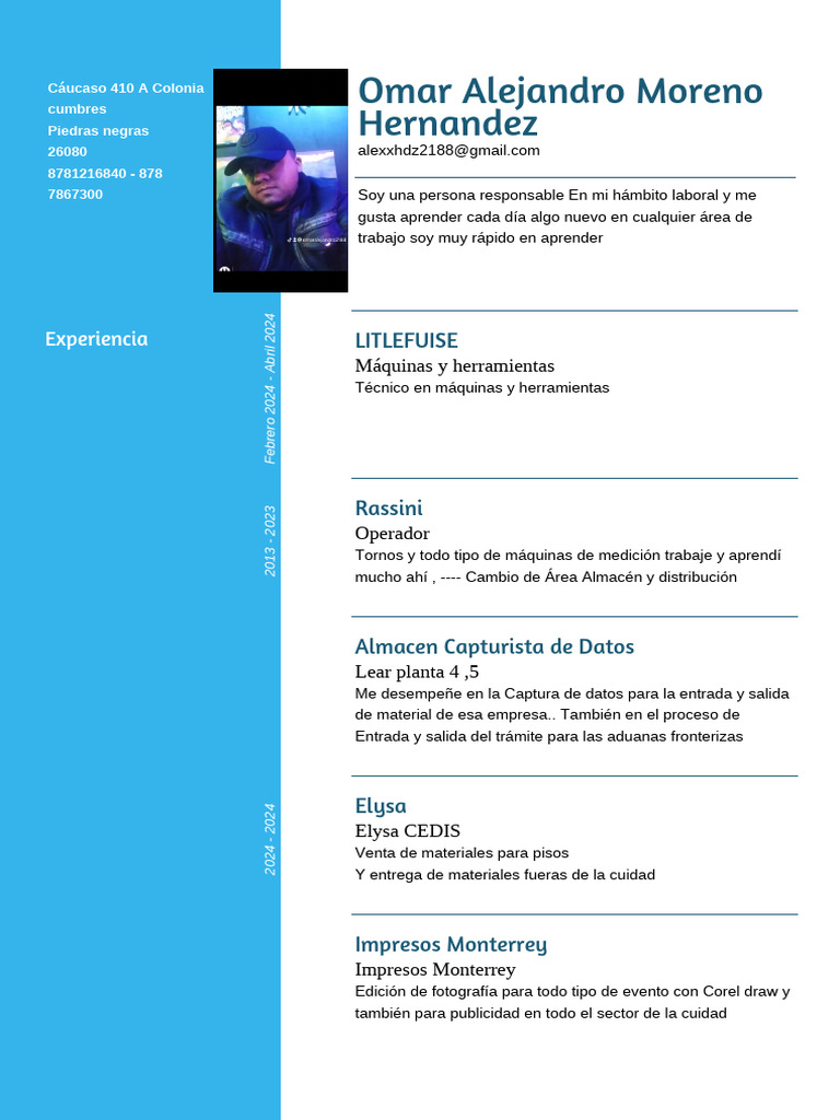 Currículum Vitae Almacen | PDF | Informática