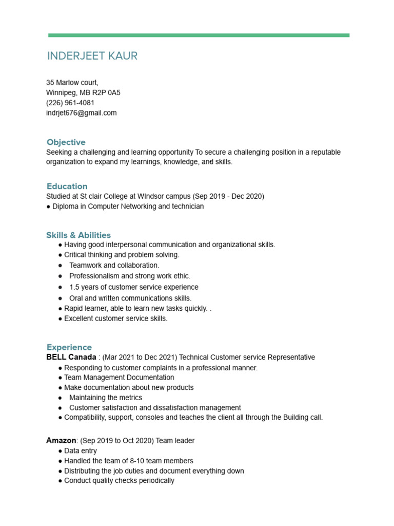Inder CSR Resume 1 | PDF