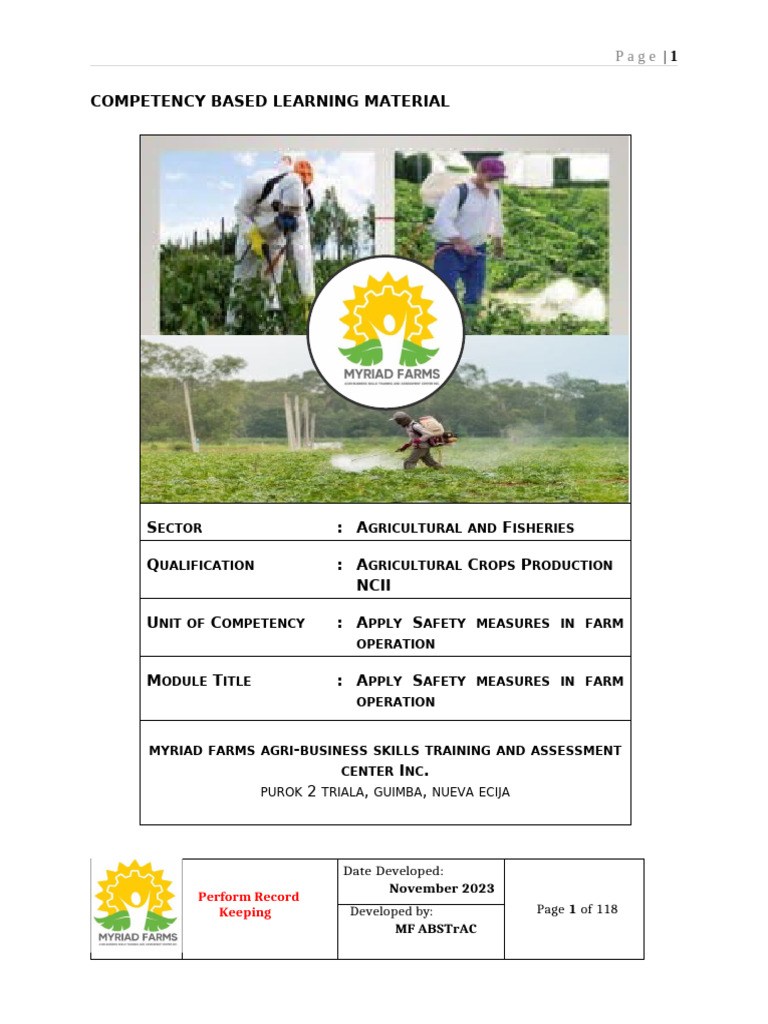 CBLM All Common Competencies | PDF | Hazards | Plough