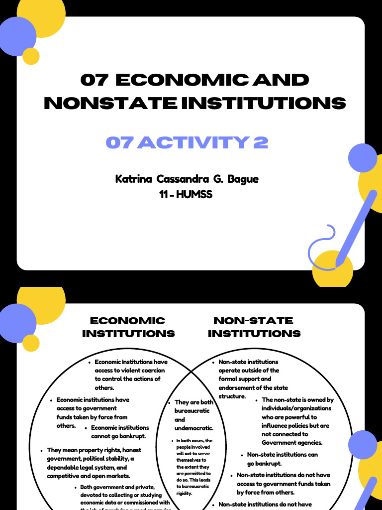 Economic vs. Non-State Institutions | PDF | Economies | Macroeconomics