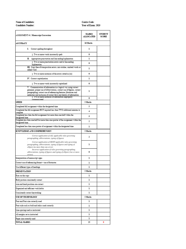 CSEC EDPM SBA 2025 MARK SCHEME | PDF | Typefaces | Information