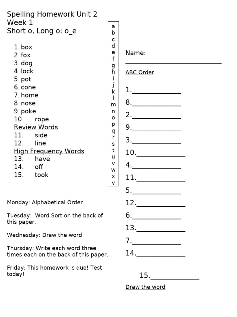 Wonders2ndGradeUnit2Week1HomeworkorSeatWorkFREEBIE 1 | PDF