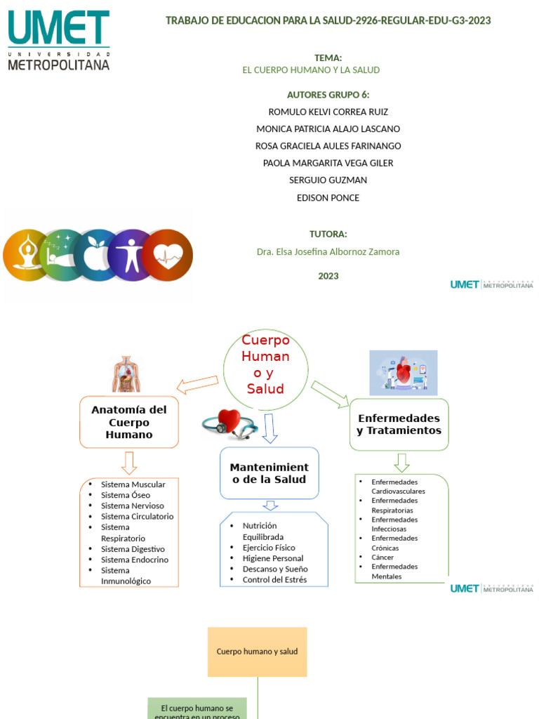 Deber de Educacion Para La Salud El Cuerpo Humano y La Salud | PDF ...