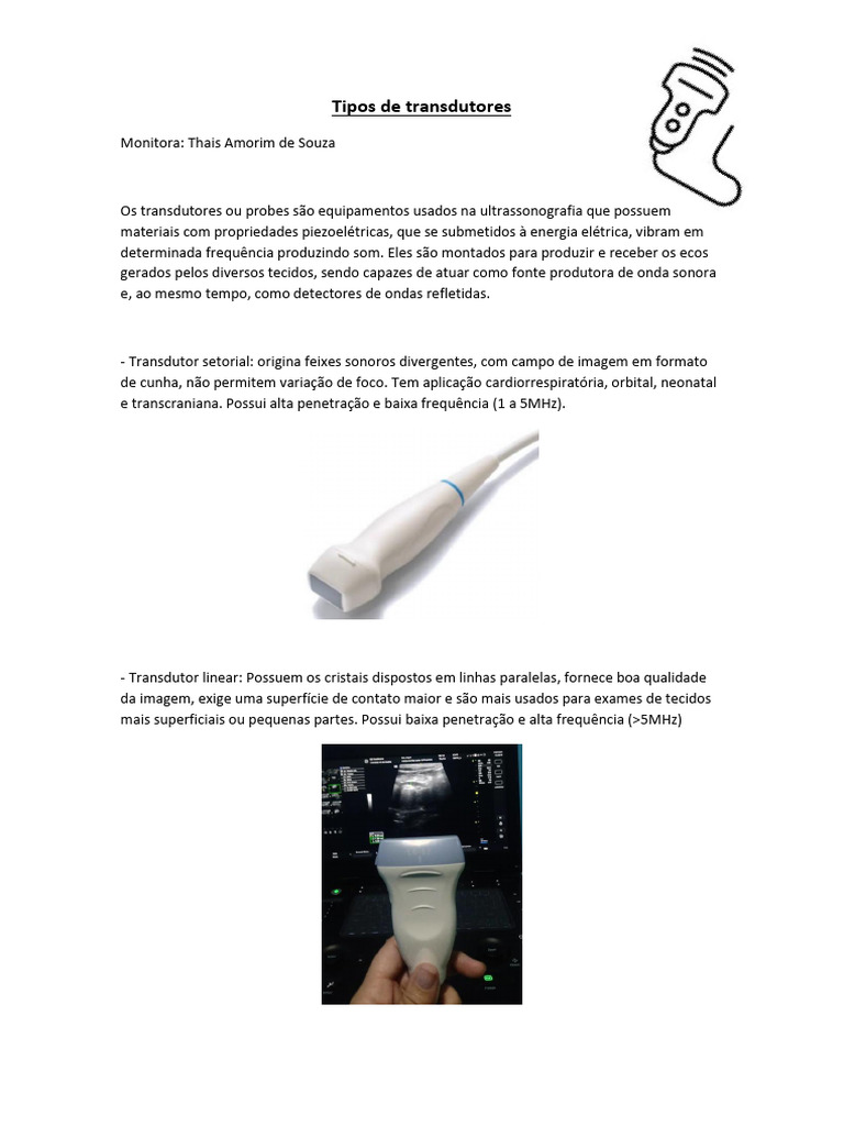 Tipos de Transdutores em Ultrassonografia | PDF