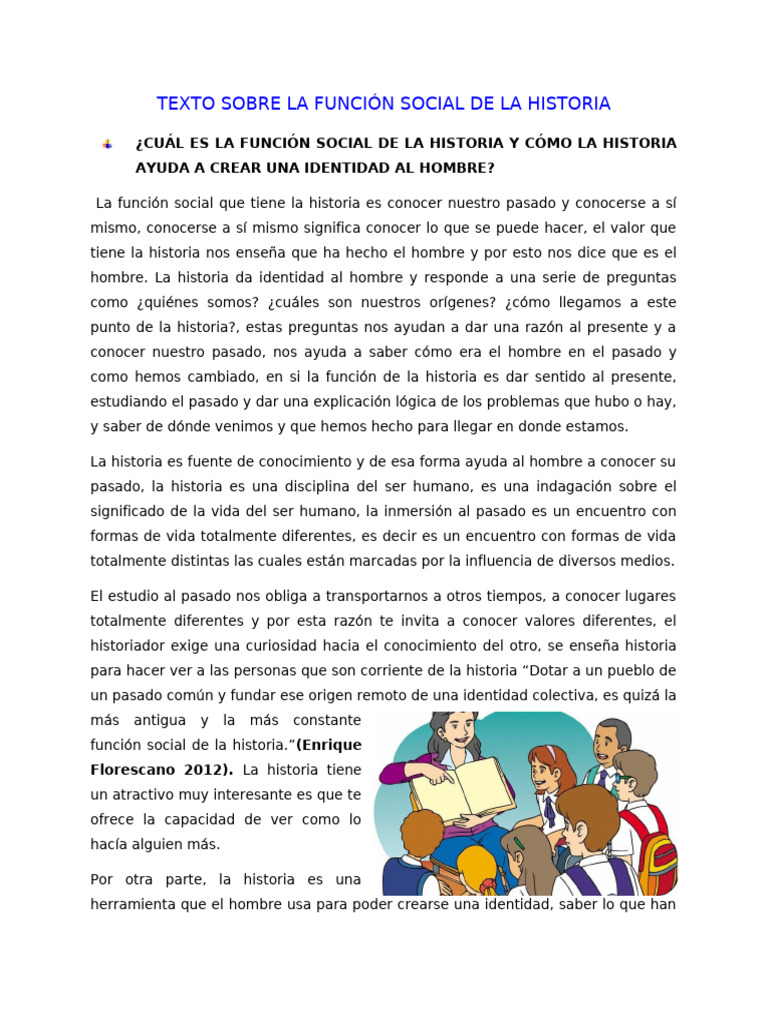 Función Social de la Historia y Identidad | PDF | Conocimiento | Razón