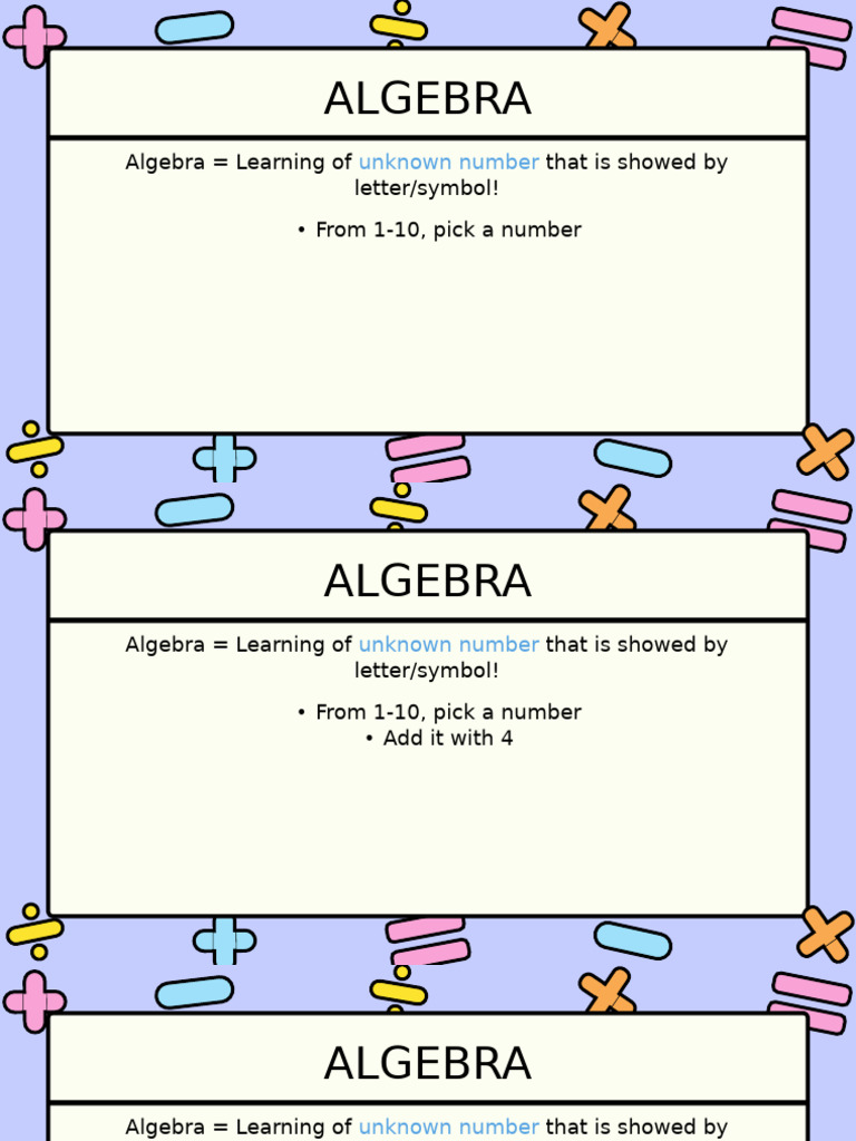 Understanding Basic Algebra Concepts | PDF | Algebra | Numbers