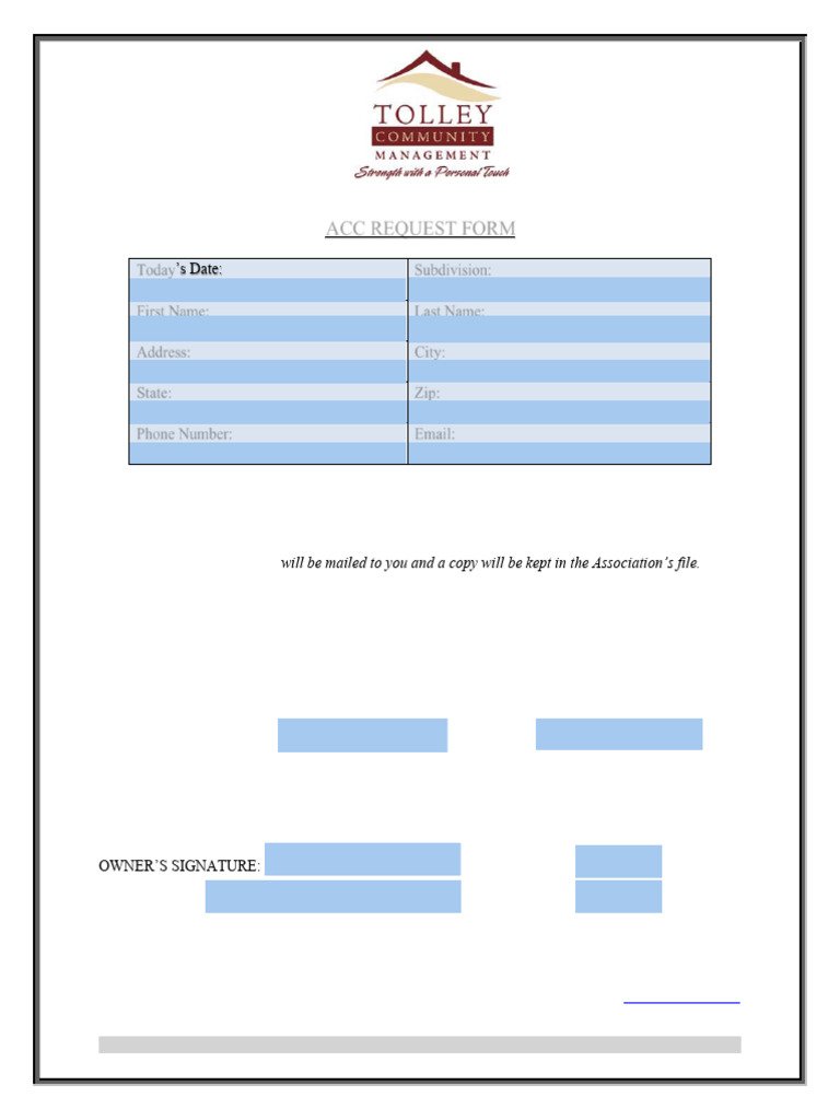 ACC Request Form | PDF | Roof