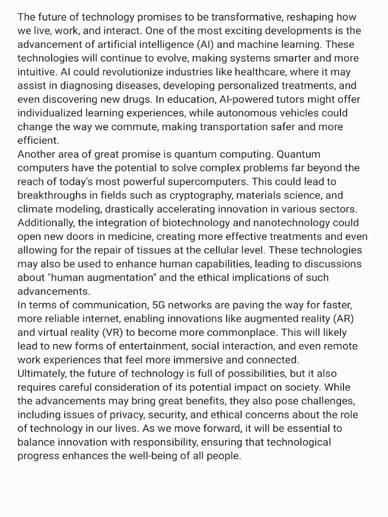 Future Technology | PDF