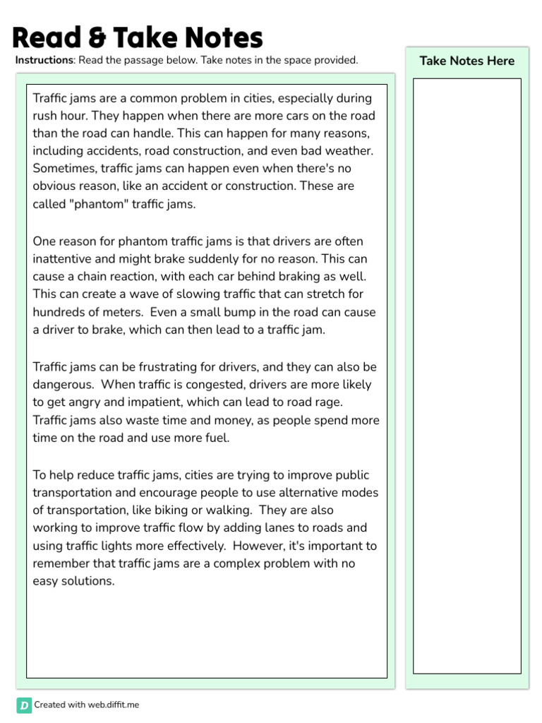 Traffic Jam - 3 | PDF