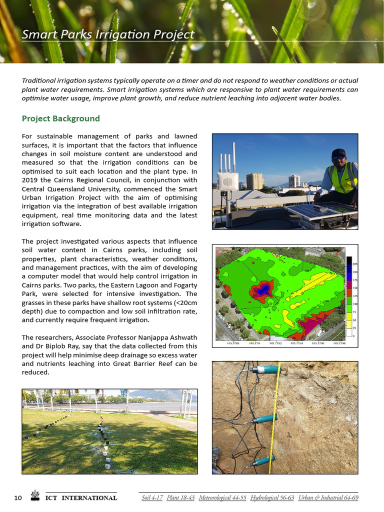 CS Smart Parks Irrigation Project | PDF | Soil | Irrigation