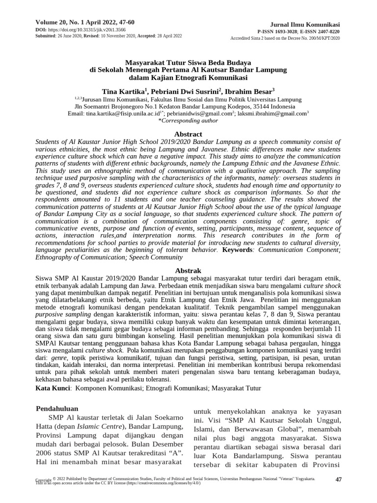 Contoh Artikel Jurnal Kualitatif 1.crdownload | PDF