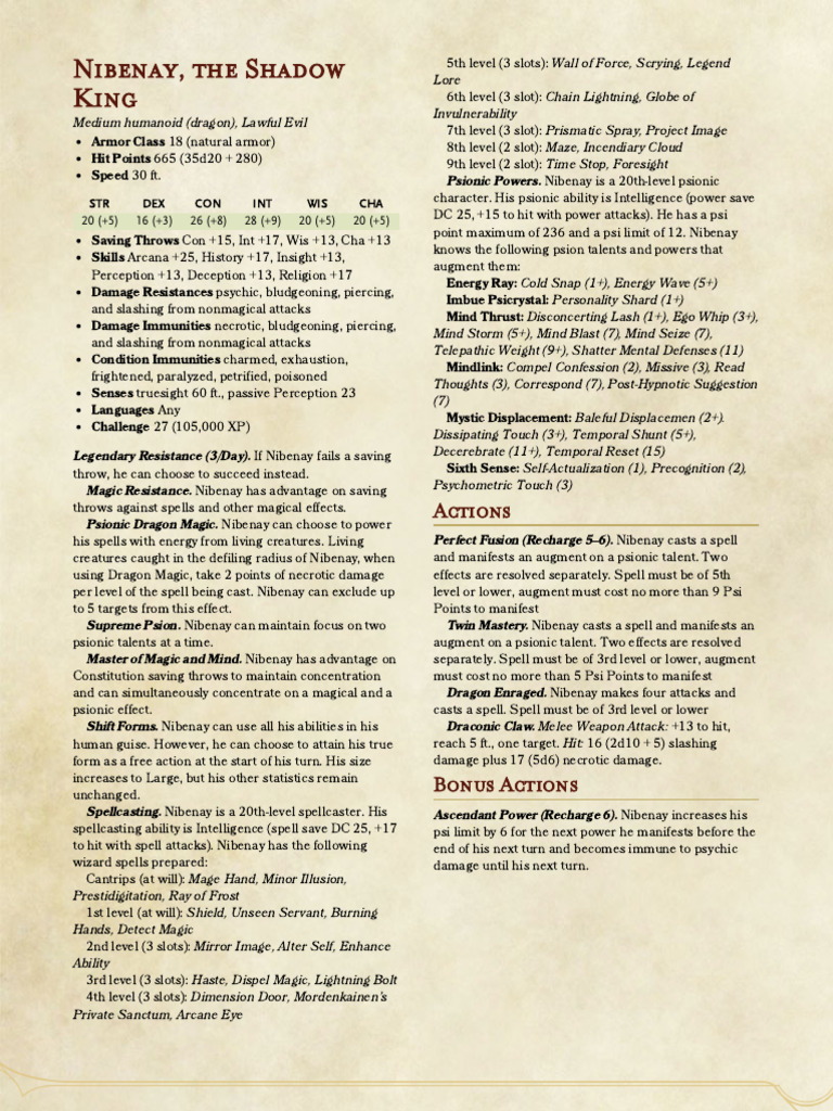 Nibenay: The Shadow King Overview | PDF | Dungeons & Dragons | Gary ...