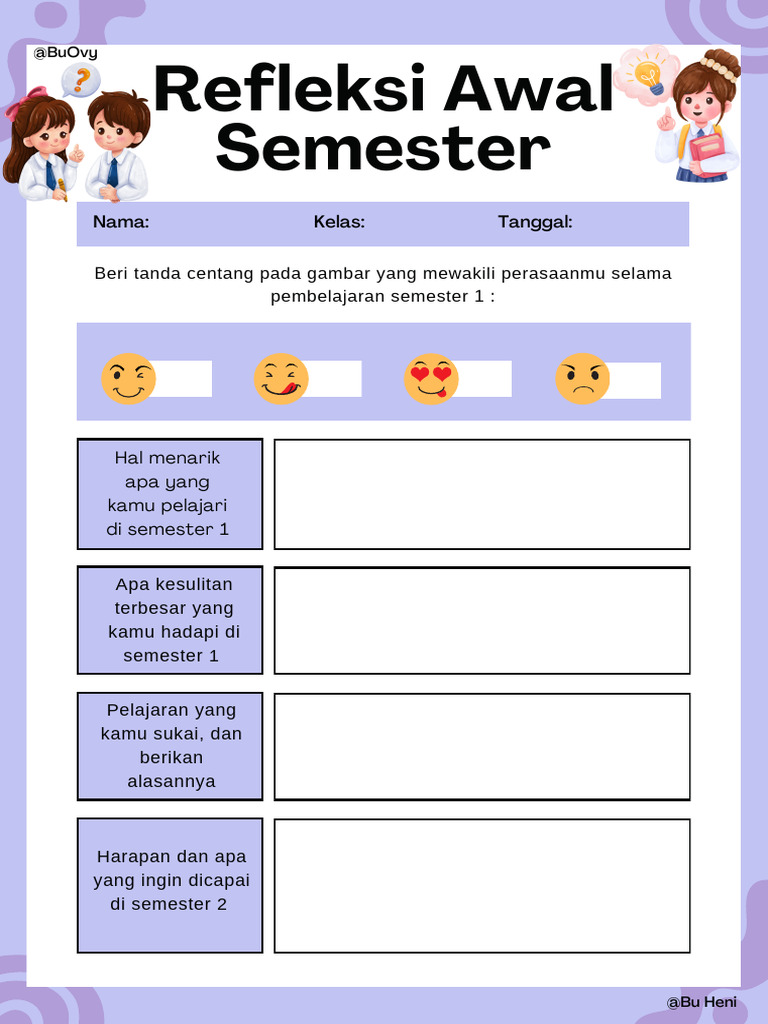 refleksi awal semester | PDF