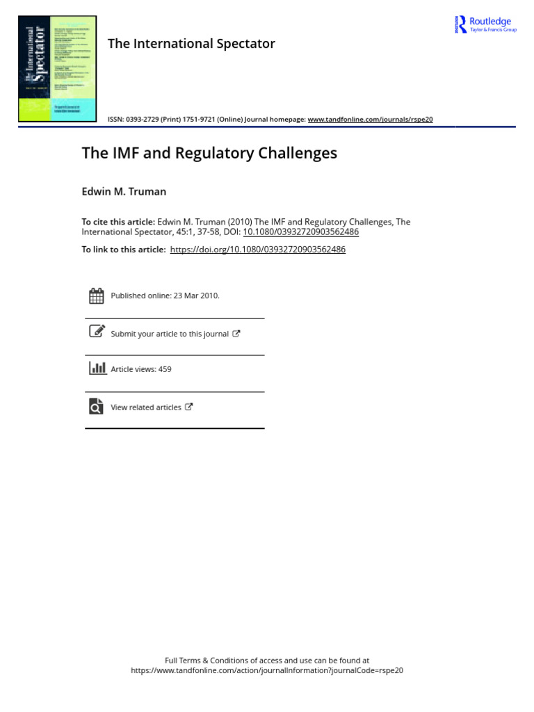 2010 Truman The IMF_SDR_ 47_49 | PDF | Special Drawing Rights | International Monetary Fund